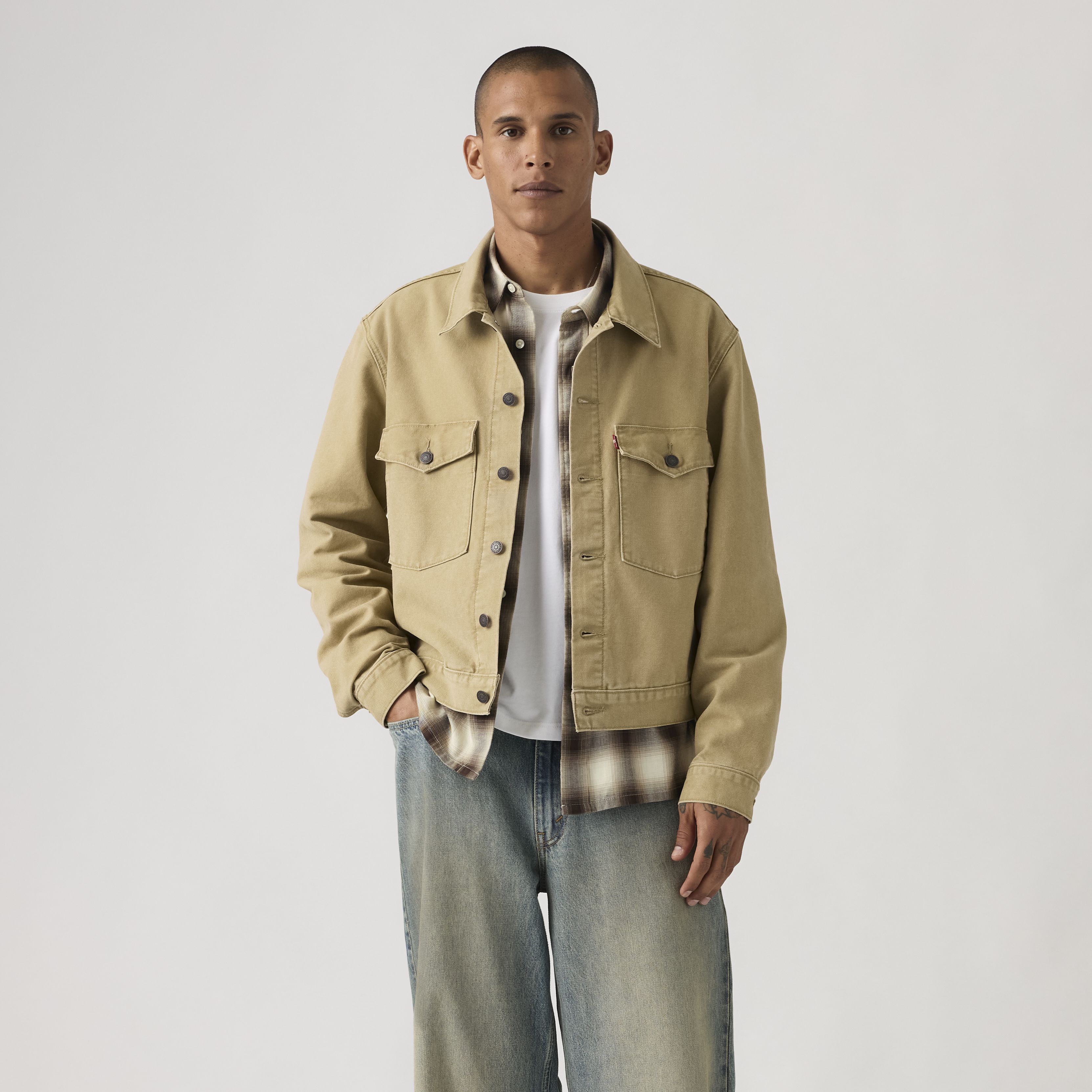 Embarcadero Station Trucker Jacket - Tan | Levi's® US