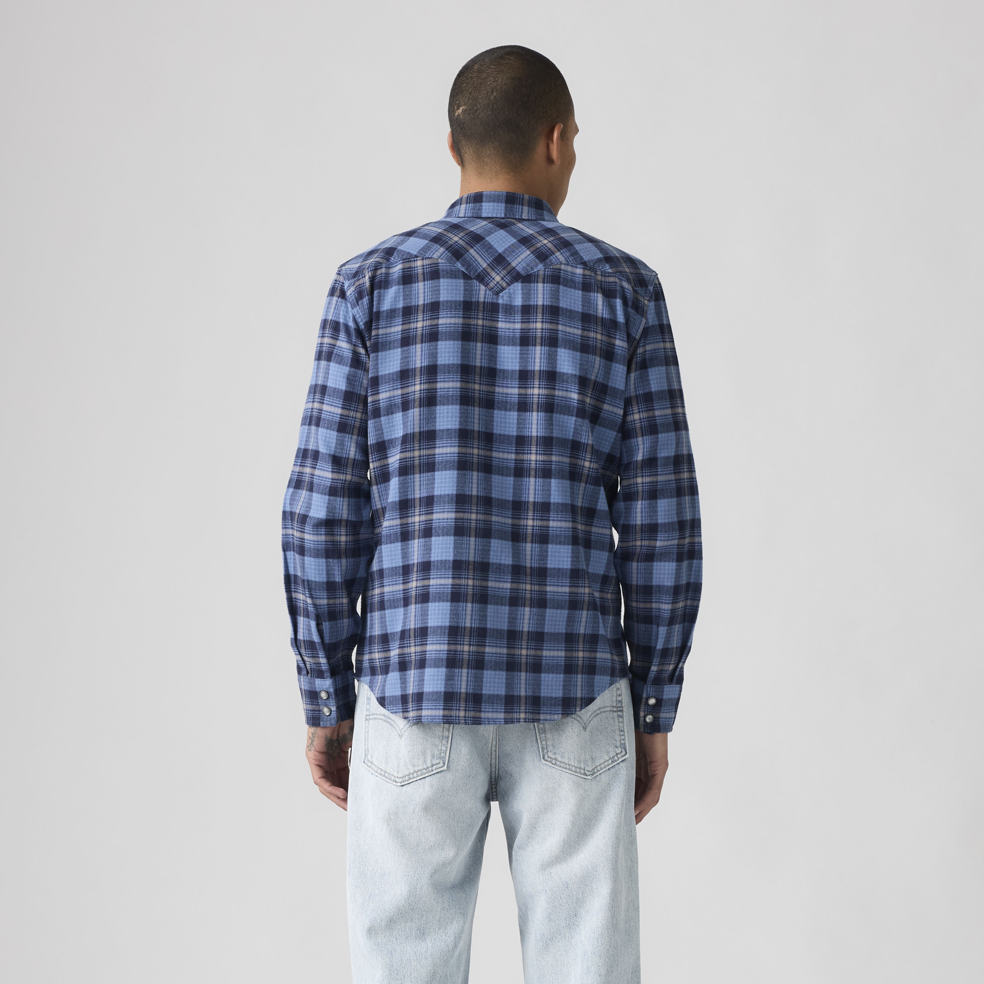 Classic Standard Fit Western Flannel Shirt - Blue | Levi's® US