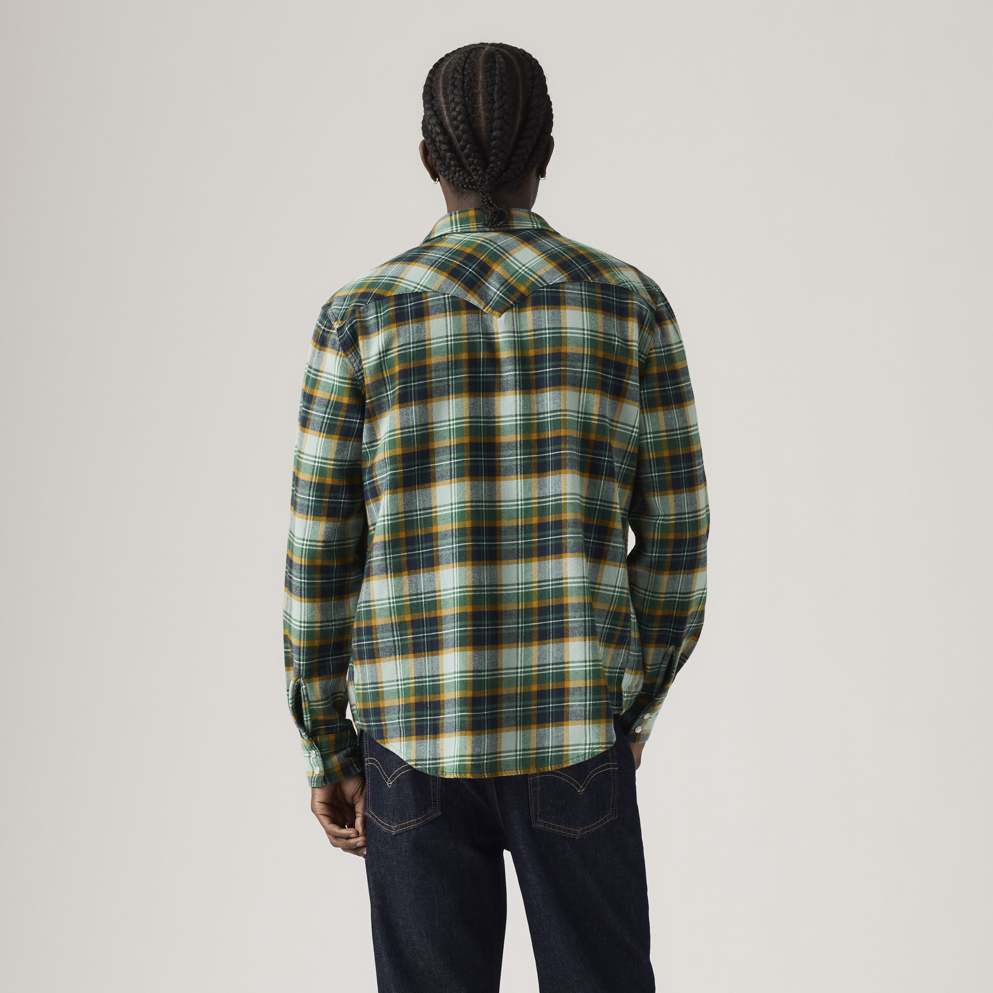 Classic Standard Fit Western Flannel Shirt - Black | Levi's® US