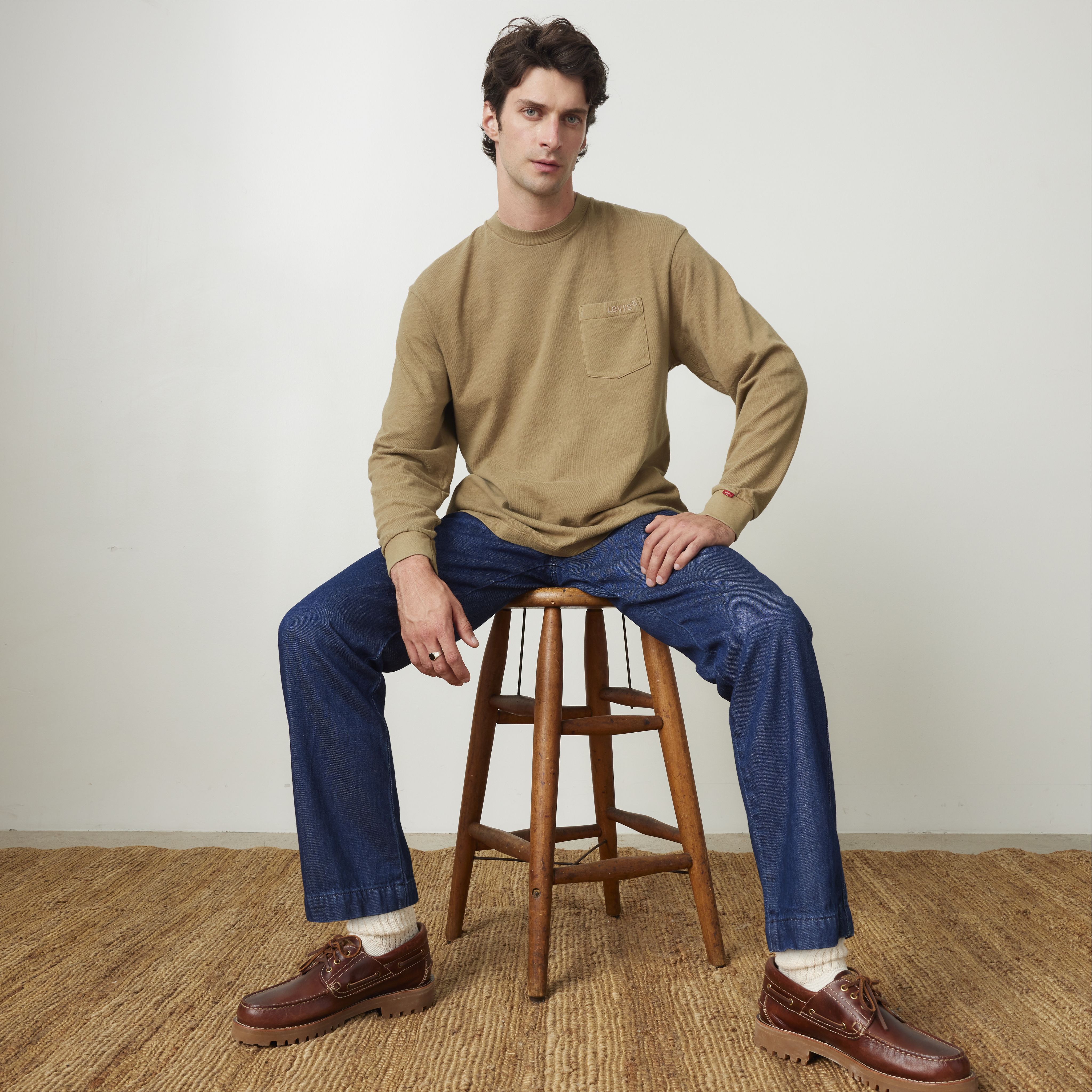 Long Sleeve Authentic Pocket T-shirt - Brown | Levi's® US