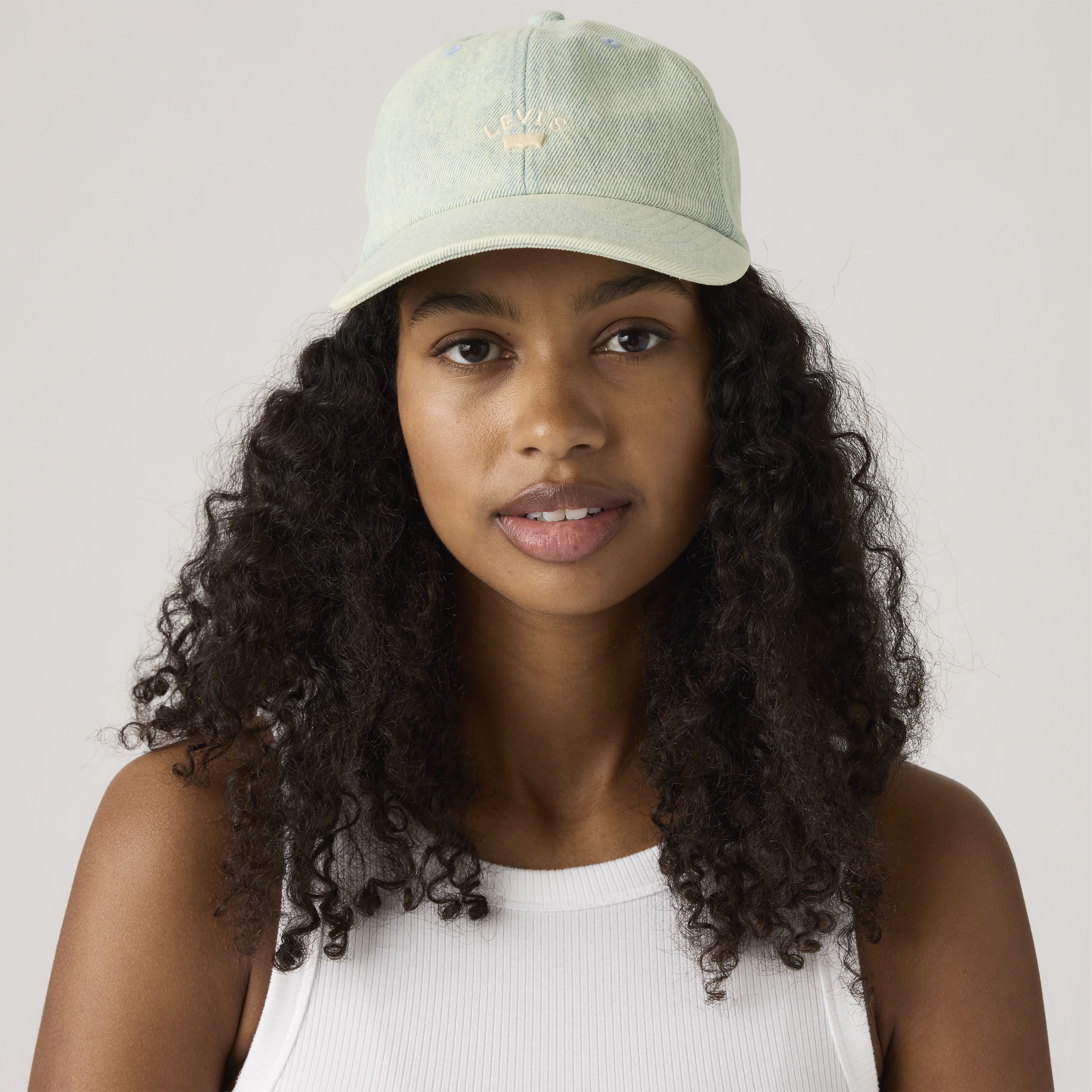 Lazy Girl Logo Cap - Light Wash | Levi's® US