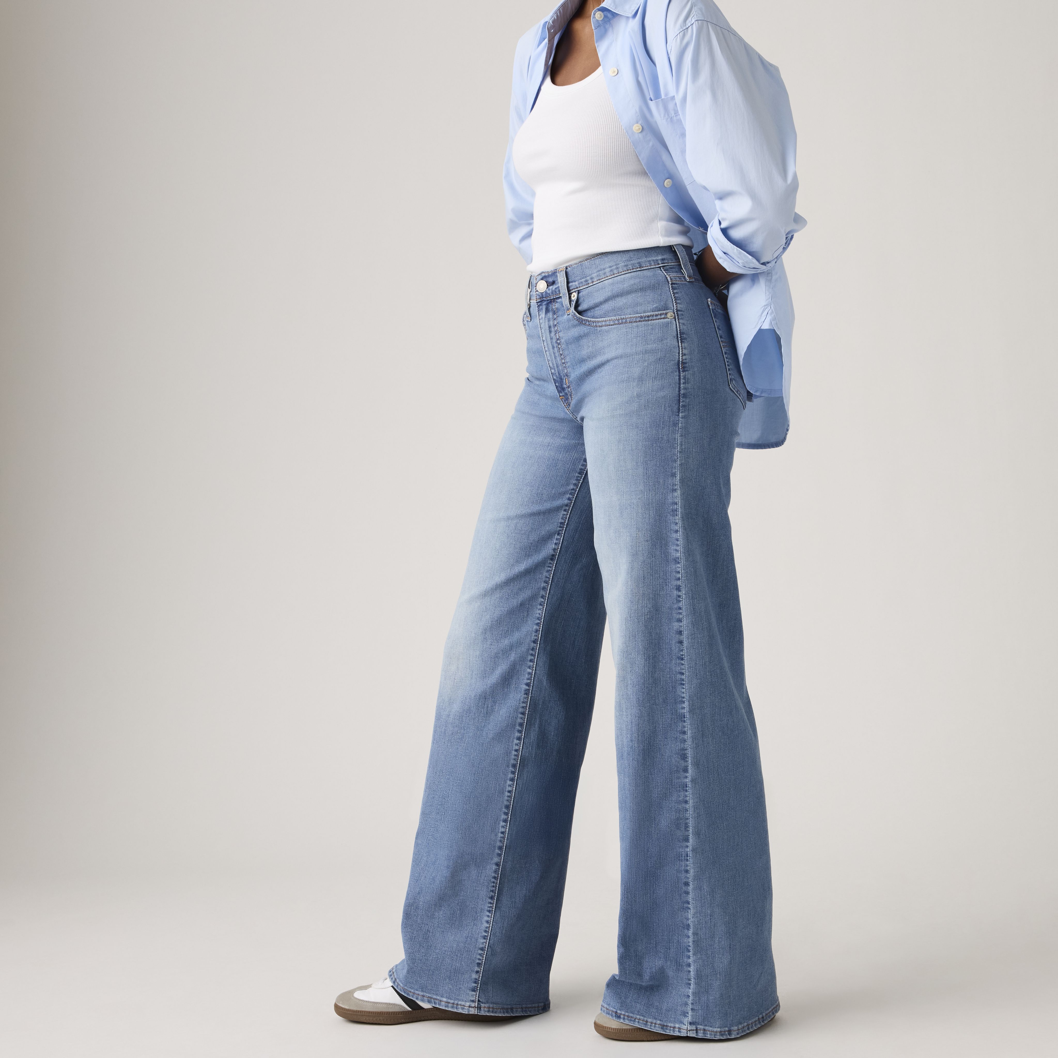 728 High Rise Wide Leg Jeans - Blue | Levi's® GB