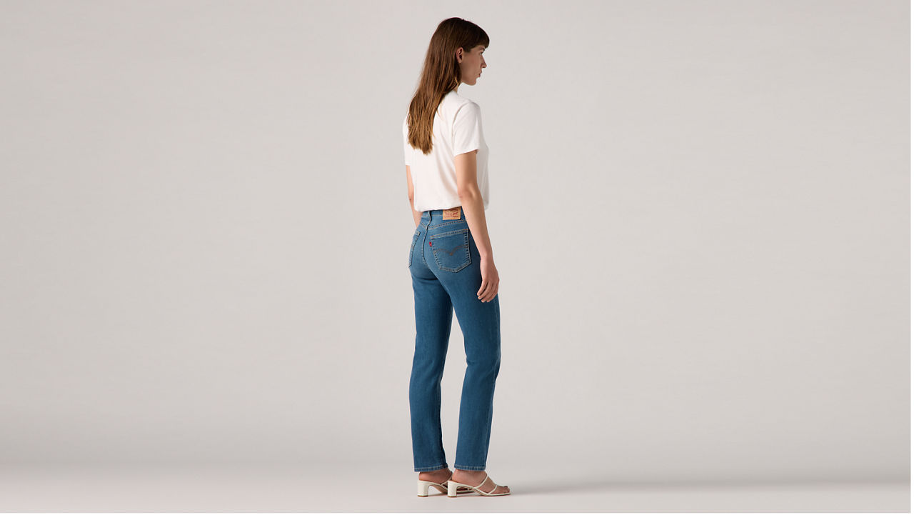 724™ High Rise Straight Jeans - Blue | Levi's® DK