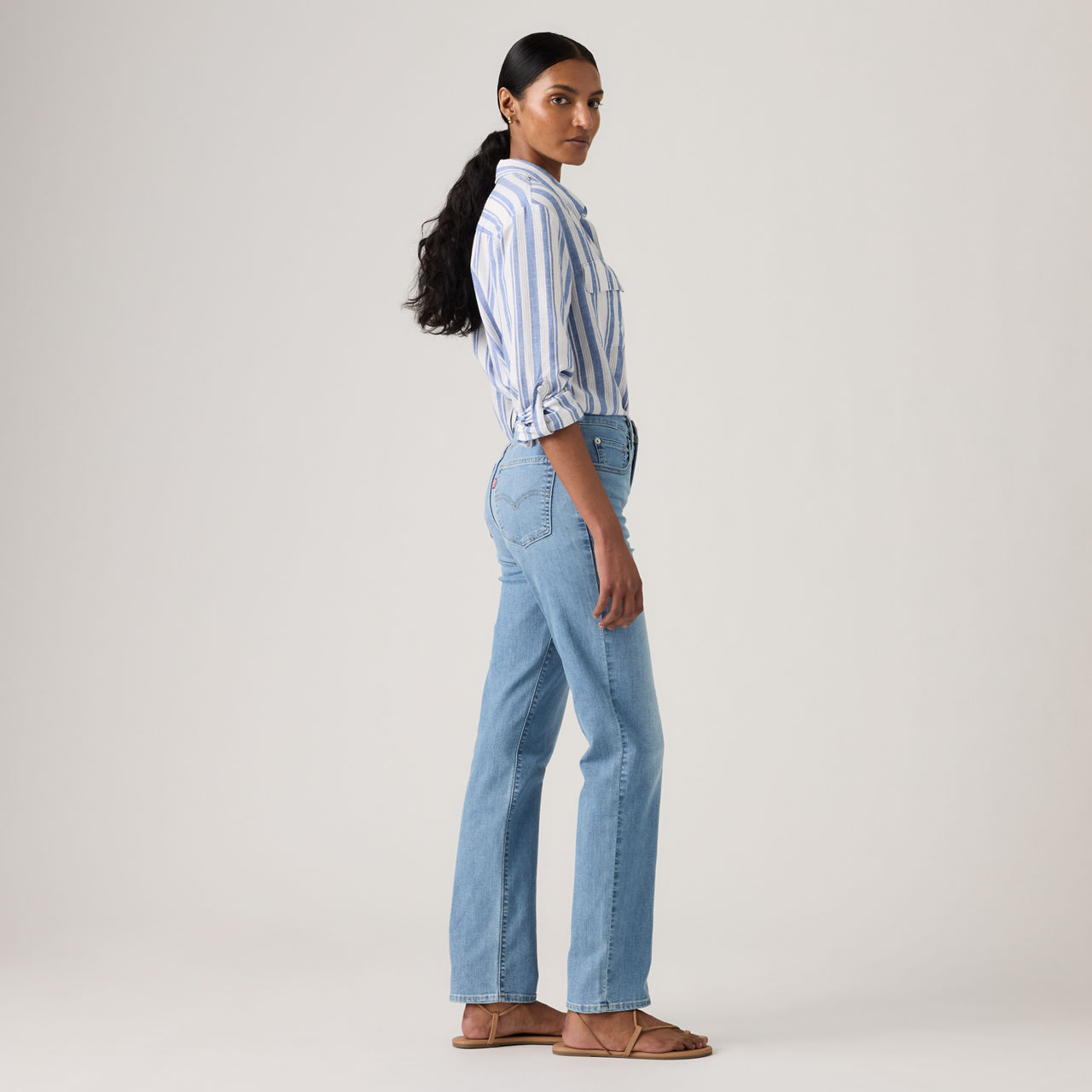 724™ High Rise Straight Jeans - Blue | Levi's® GB
