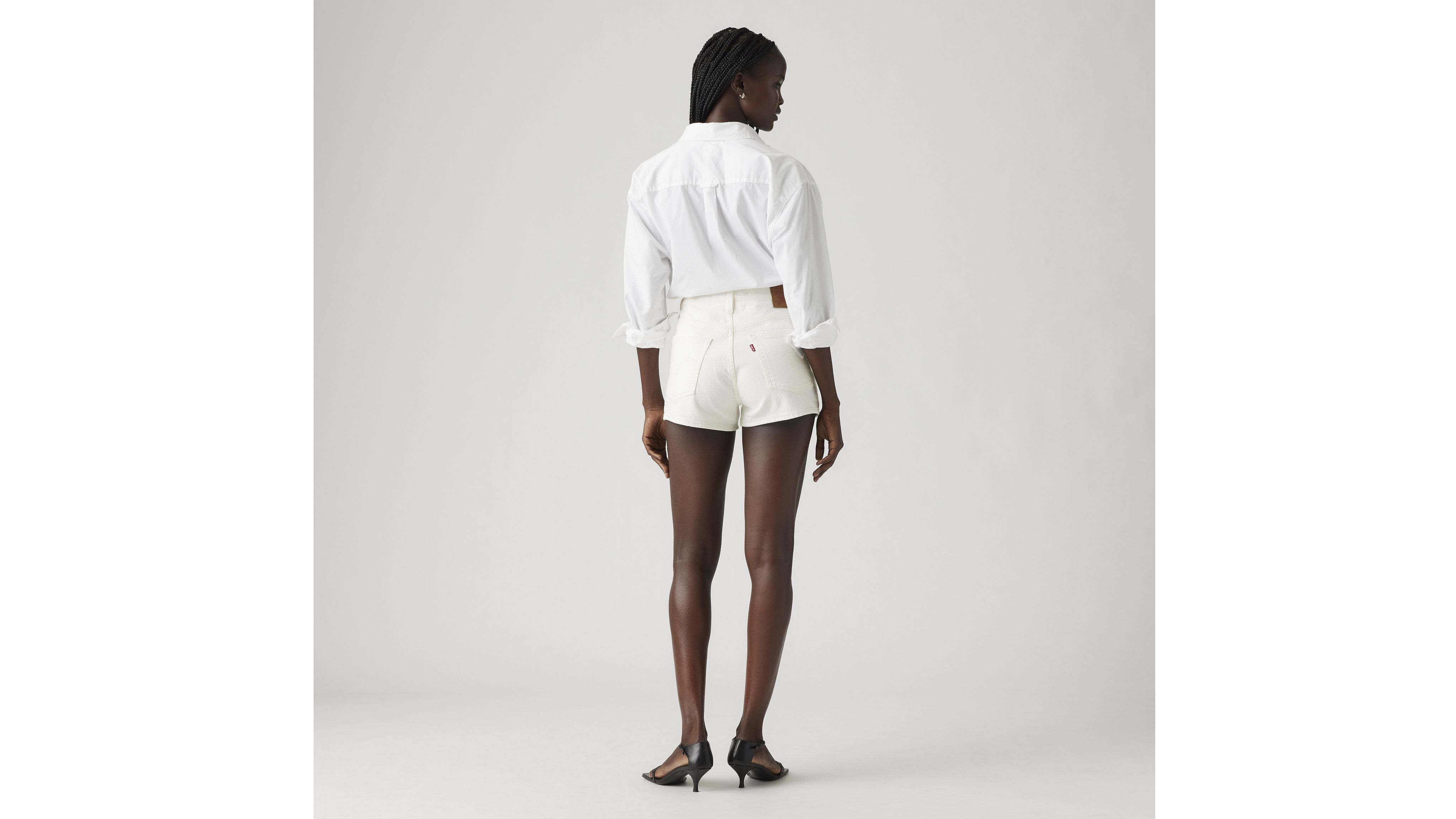 501® Original Fit High Rise Women's Shorts - White | Levi's® CA