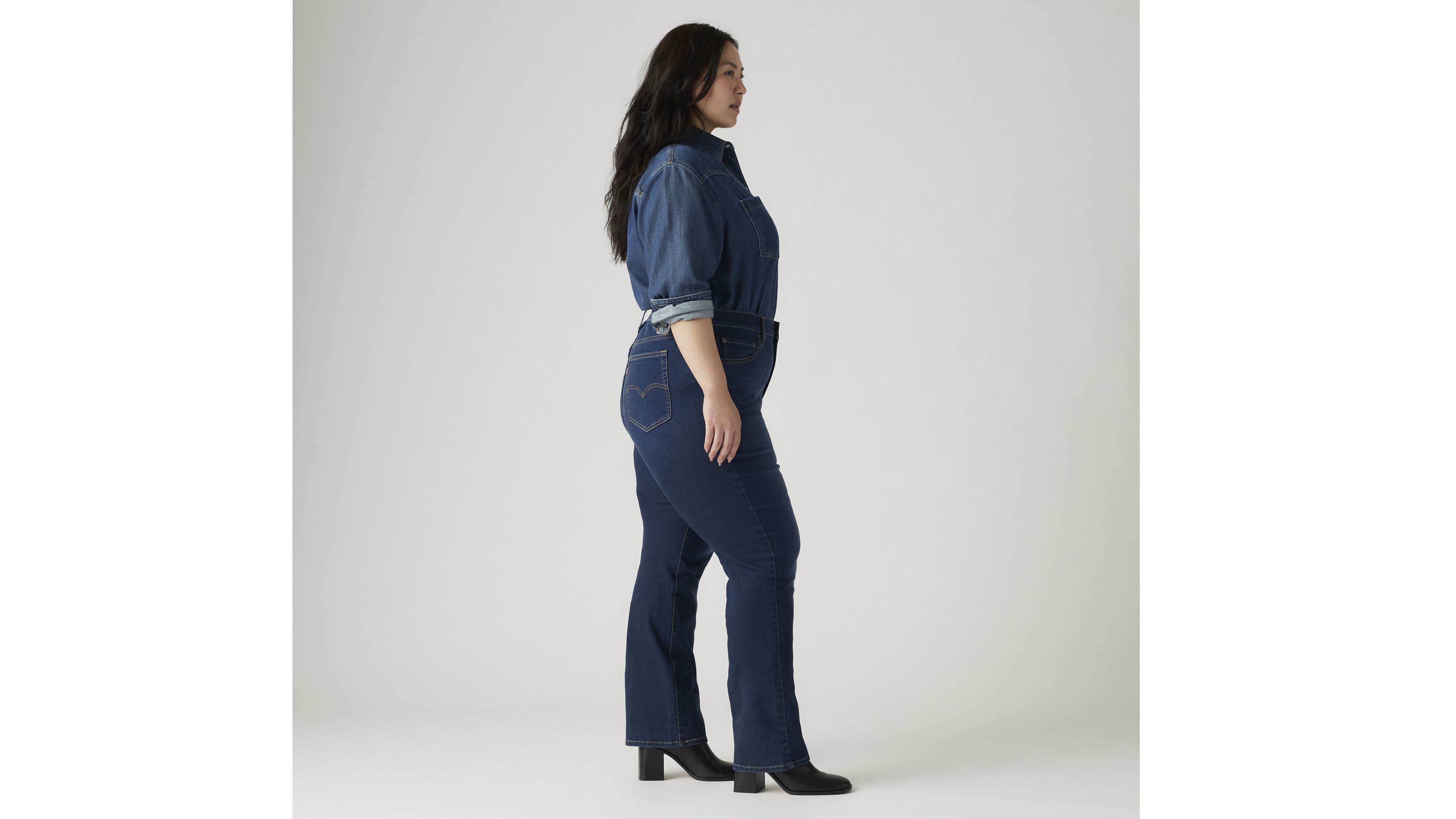 724 High Rise Slim Straight Women's Jeans (plus Size) - Medium Wash ...
