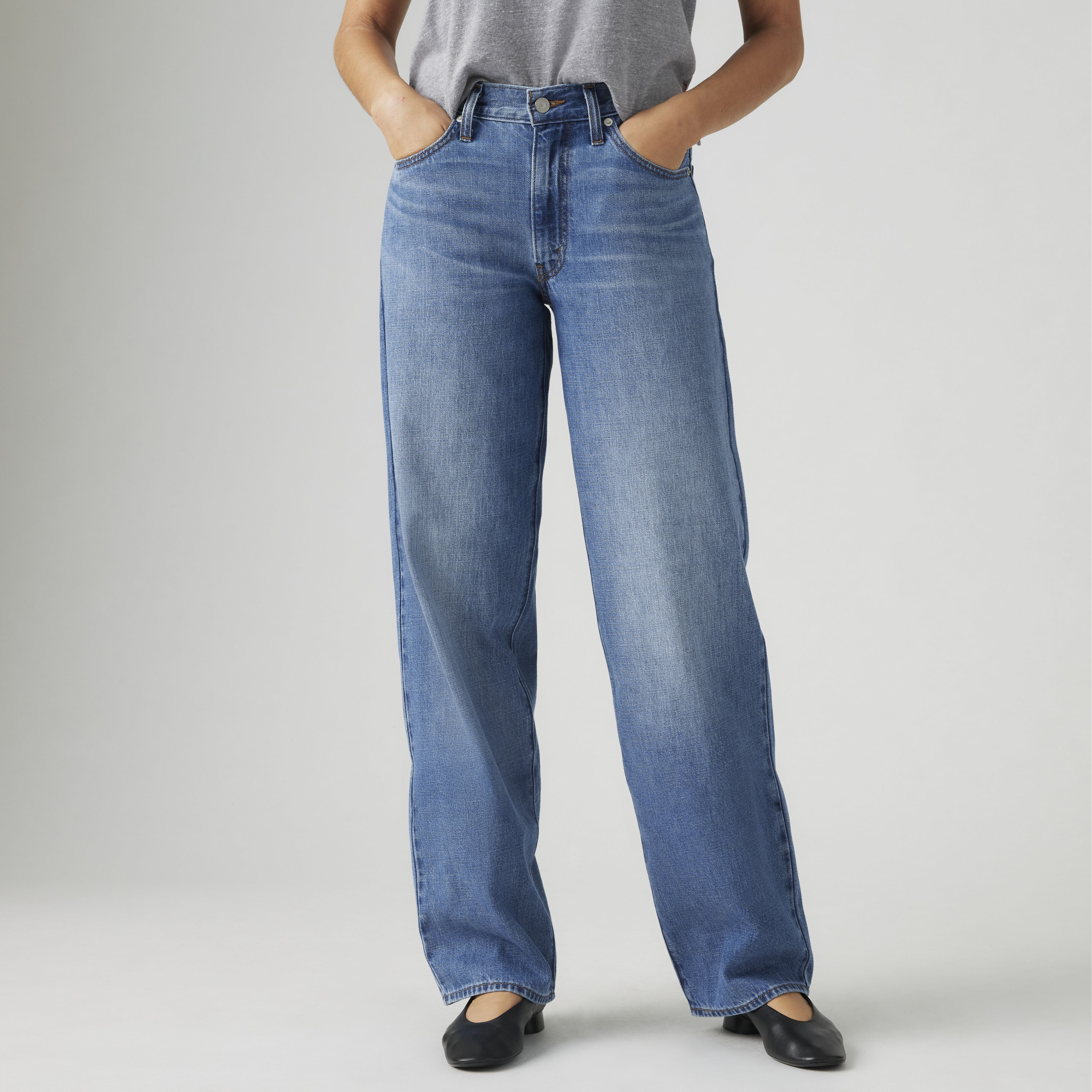 Baggy Dad Linen+ Denim Lightweight Women's Jeans - Medium Wash | Levi's® US