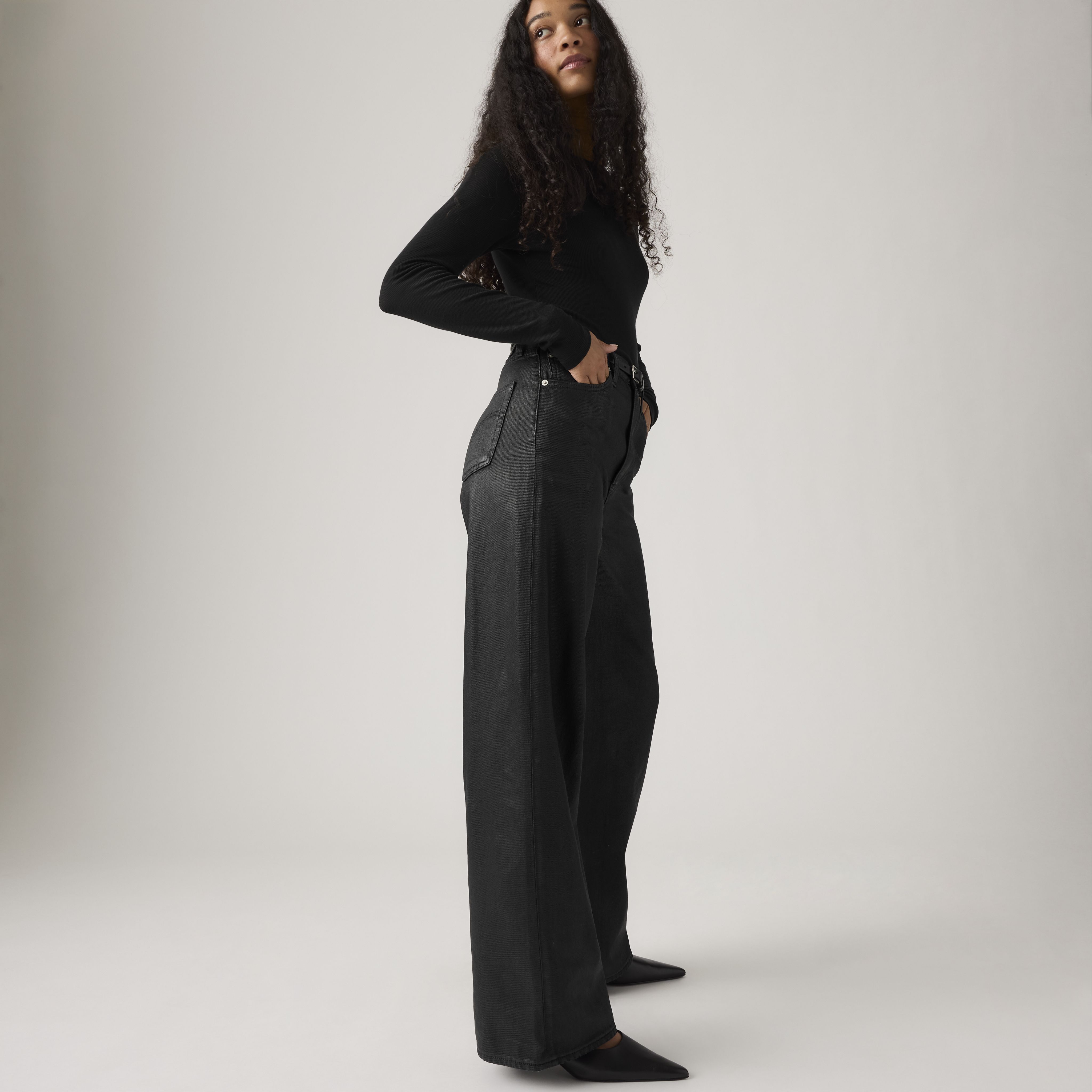 Jean joli thorax à jambe large levi’smd pour femme - noir | Levi's® CA