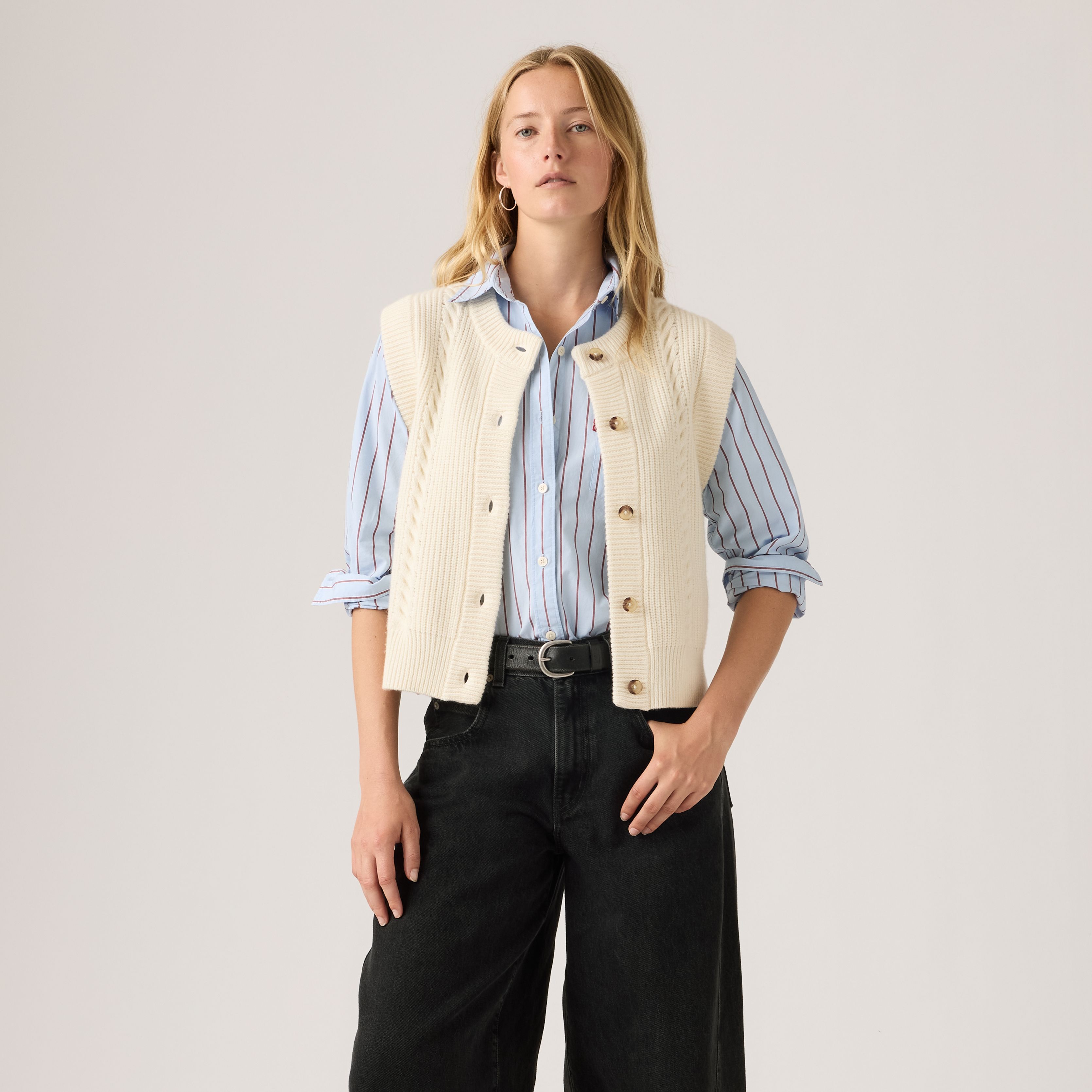 Ines Cable Sweater - Tan | Levi's® US